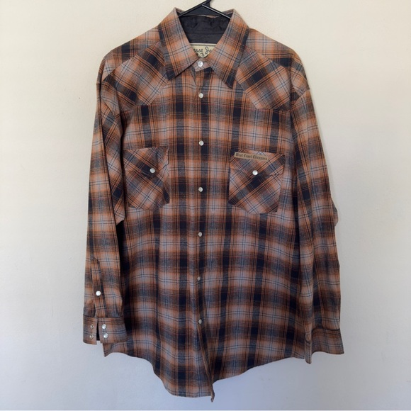 Jesse James | Shirts | Jesse James Work Wear Large Pearl Snap Flannel ...